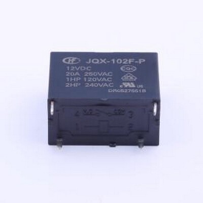 JQX-102F-P/012 功率继电器 12V继电器 单刀单掷-常开 插件,16x30