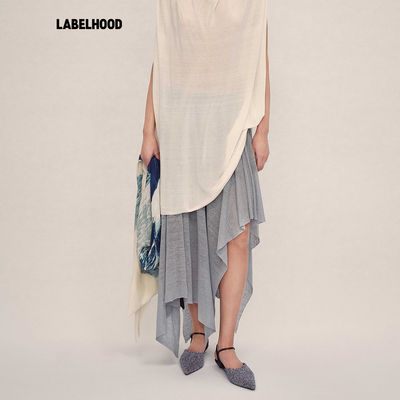 SWAYING亚麻真丝双层半裙