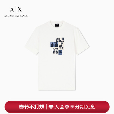 AX/阿玛尼男士纯棉圆领短袖T恤