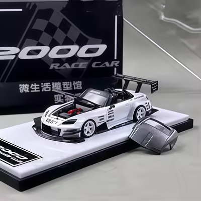 Micro Turbo 1:64 本田 S2000 Race Car Voltex 合金汽车模型