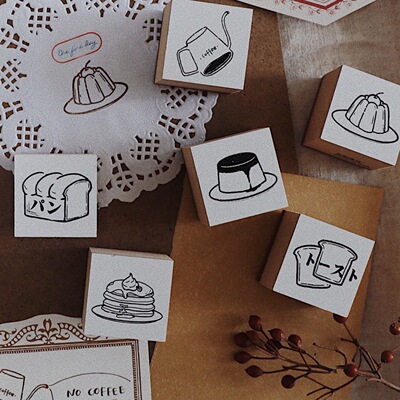 hibikit木质印章奇妙蛋糕日系