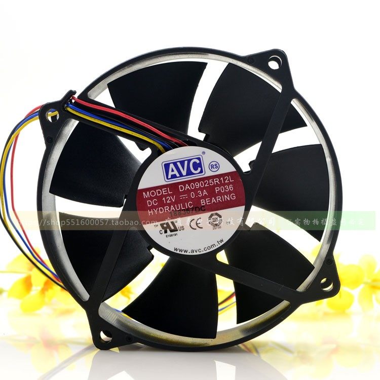 AVC 9CM圆形 9025 12V 0.3A DA09025R12L CPU静音控速散热风扇_虎窝淘