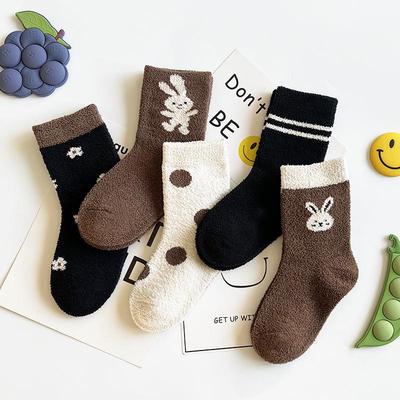 珊瑚绒加厚保暖儿童袜