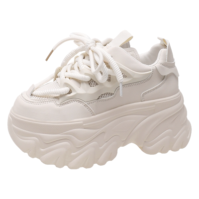 9cm内增高厚底高跟老爹鞋