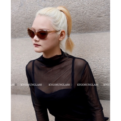 KygoSunglass 欧美猫眼ins复古防紫外线高级感街拍板材女士墨镜