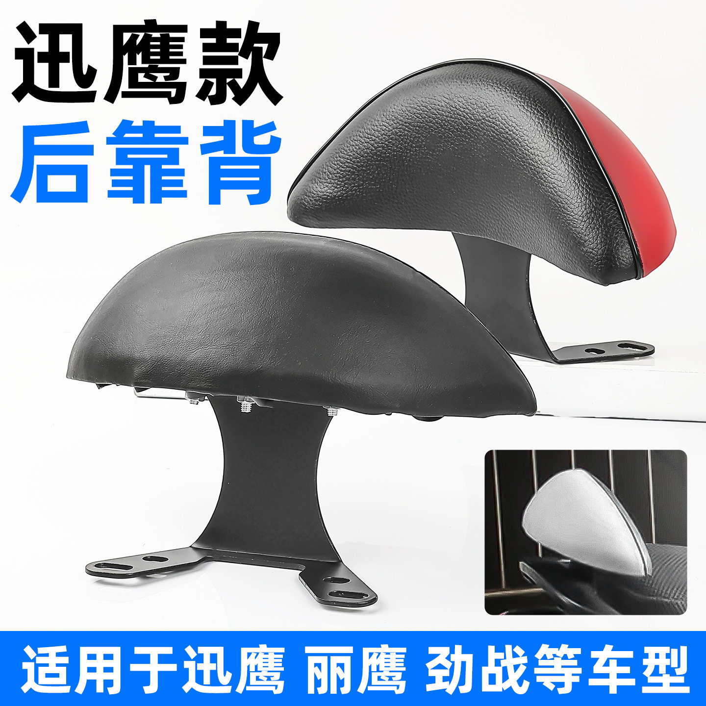 电动车丽鹰雷霆王踏板车后靠背靠垫摩托车改装适配件