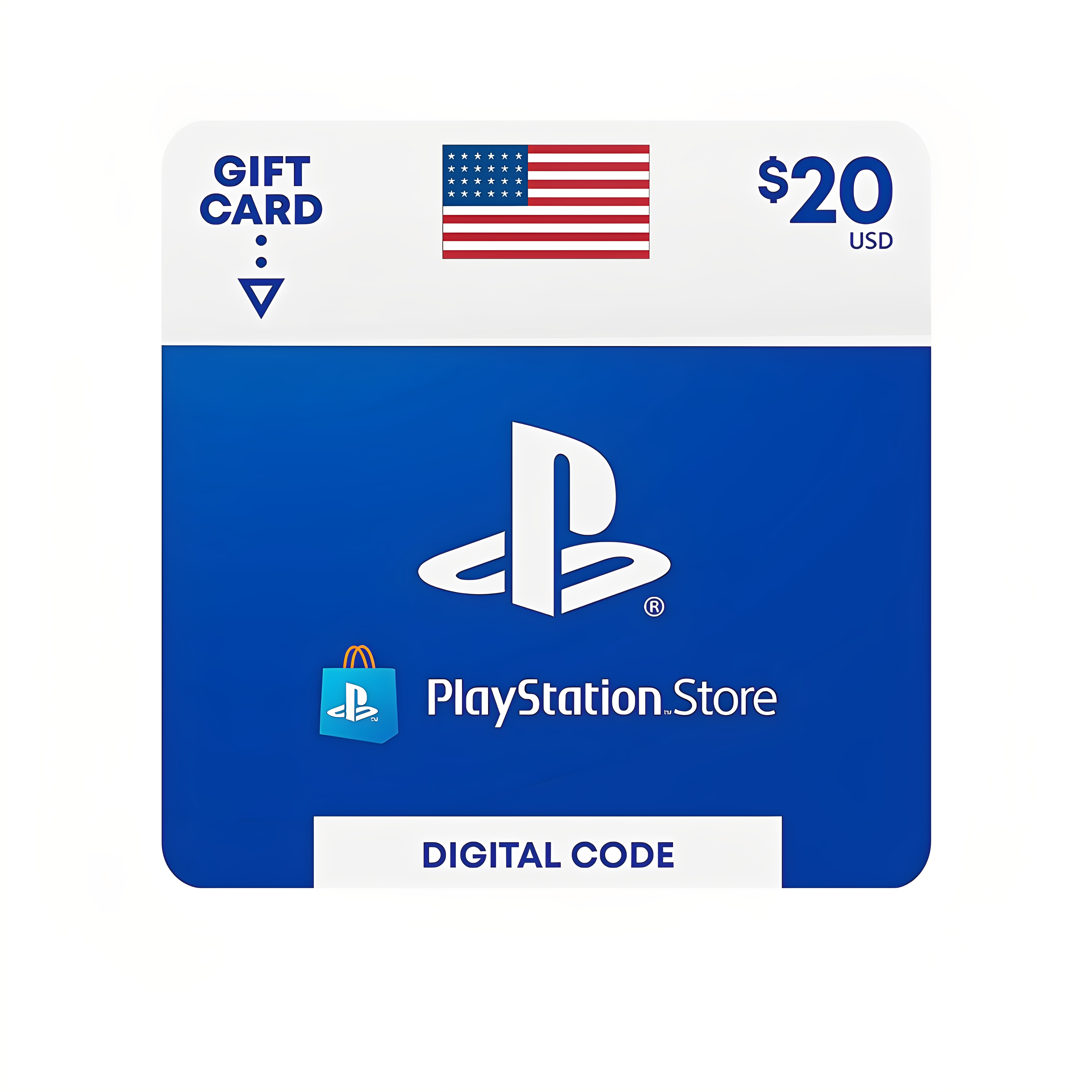 PlayStation Store Gift Card $20美元 美国美服PSN PLUS充值点卡