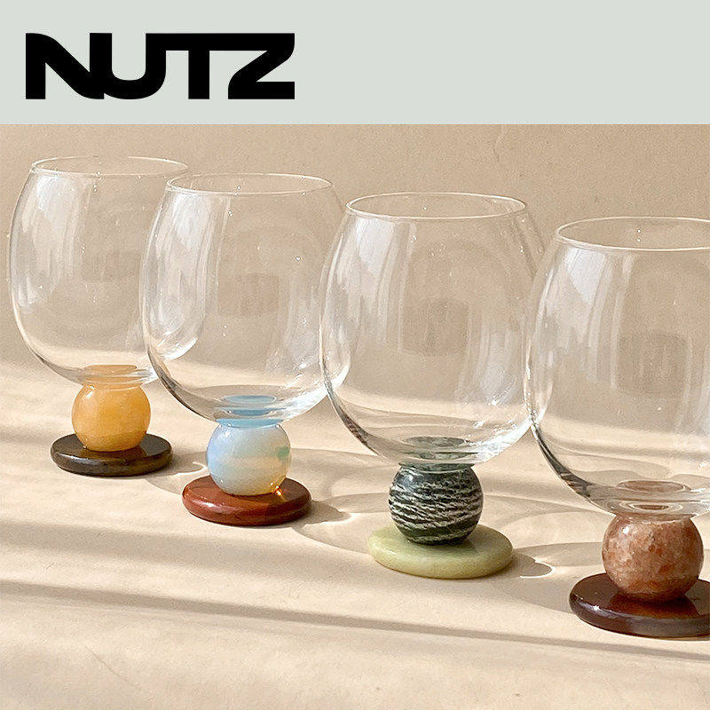 NUTZ SoftServe柔软供应饮石杯玉石玻璃杯棒棒糖果汁杯酒杯生日礼