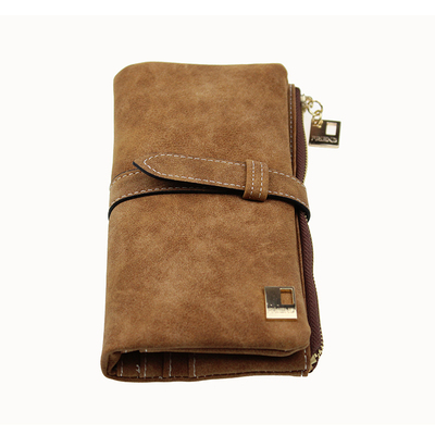 ther Zipper Suede Wallet Ladies Carteira Feminina Clutch Bag