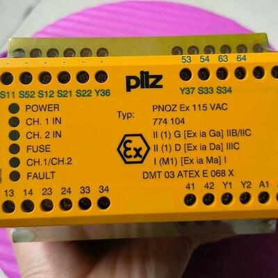 774 104 PNOZ Ex 115 VAC 安全继电器 皮尔兹工控配件议价维修