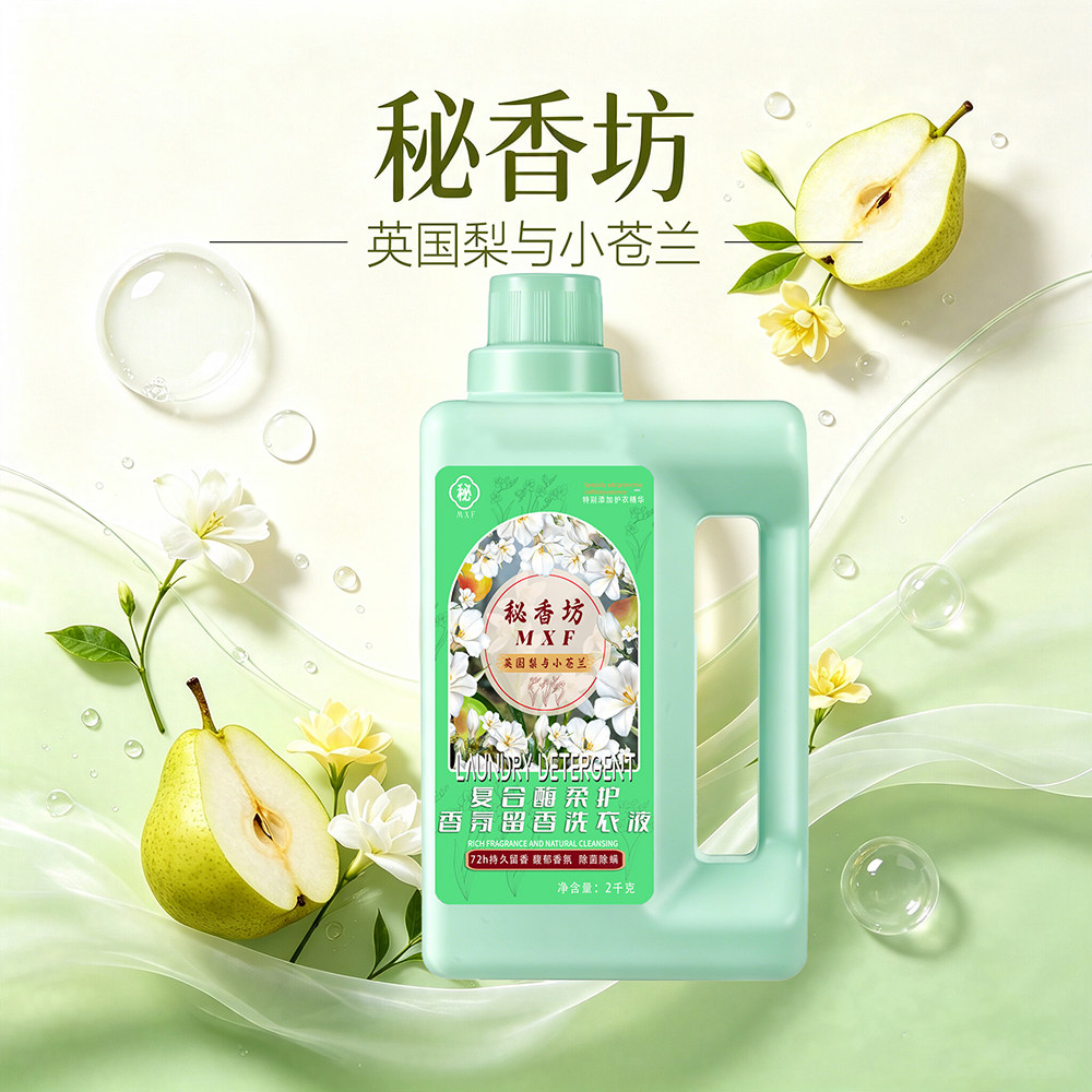 秘香坊英国梨与小苍兰香氛洗衣液持久留香洗衣液抑菌除螨手洗中性