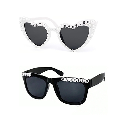 Just Married Wedding Sunglasses 新郎新娘太阳眼镜婚礼派对装饰