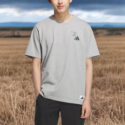 正品阿迪达斯GFX SPORTS TEE3男子休闲宽松圆领运动短袖T恤KC5320