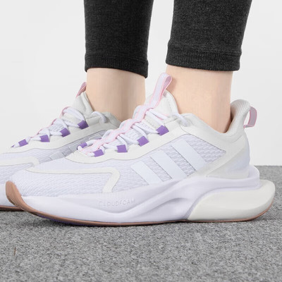 ZB正品阿迪达斯AlphaBounce +女子缓震轻便透气休闲跑步鞋HP6150