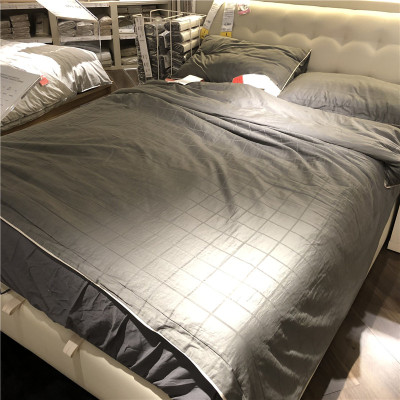 IKEA帕玛拉里亚简约方格全棉被套