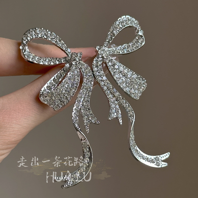 甜酷浪漫蝴蝶结设计感礼服耳环