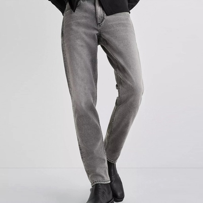 纽约轻奢R&B做旧弹力修身牛仔裤