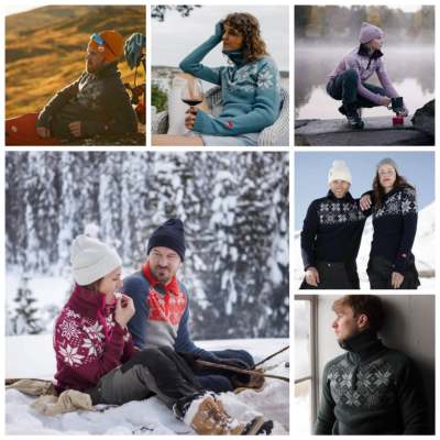 无性别挪威户外UL雪柄羊毛针织衫