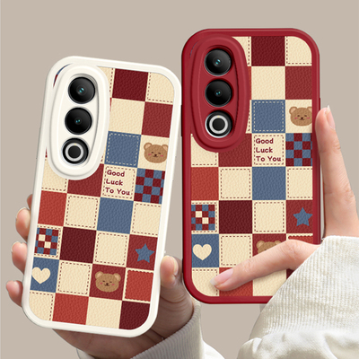 一加ACE3V手机壳硅胶新款高档卡通1+ACE3V可爱全包套保护套软格子熊