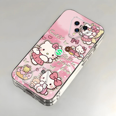 卡通kt猫黑鲨3壳透明KLE-A0全包防摔硅胶高级男女可爱套外壳