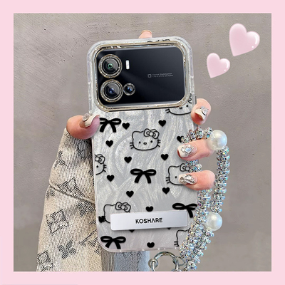 精孔kt猫iQOO9手机壳V2171A情侣全包防摔硅胶高级男女可爱套外壳