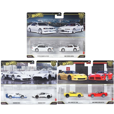 【预售】风火轮 HBL96 丰田玛莎拉蒂科尔维特道奇 合金汽车模型
