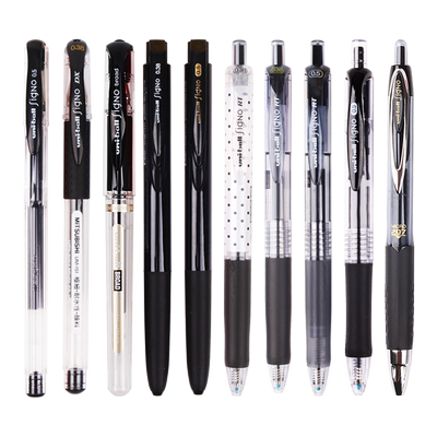 日本uniball三菱笔按动中性笔