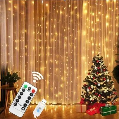 Curtain Garland for Windows USB-Powered Fairy Lights Festoon