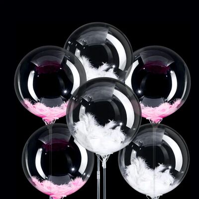 50Pcs/pack Colorful Natural Feathers for Transparent Balloon