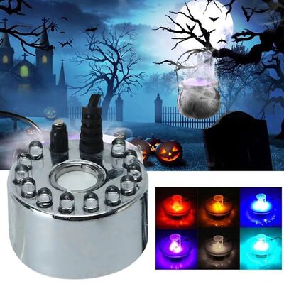 Halloween Smoke Fog Machine,Mini LED Pumpkin Light,Fogger Wa