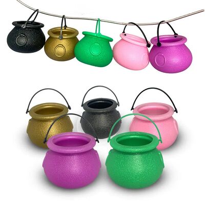 3pcs 7cm colorful Cauldron Kettle Bucket Witches Sweets Cand