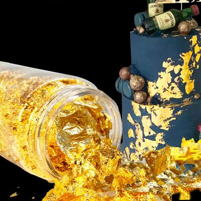 2g/Bottle Gold Foil Flakes Cake Decoration For Party Decorat