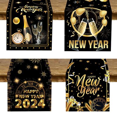 New Year Table Runner Merry Christmas Decorations For Home
