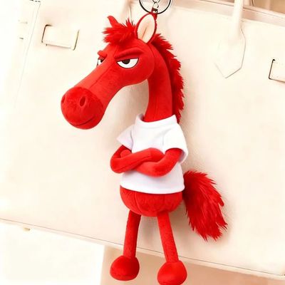 Adorable Creative Dark Horse Keychain Mascot Cute Simulation