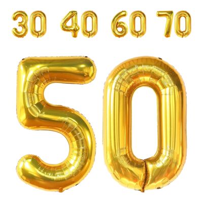 40inch Large Number figure Balloons 10 20 30 40 50 60 70 80