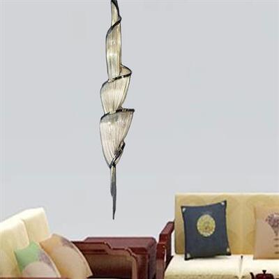 后现代流苏灯创意奢华别墅工程灯复式楼楼梯间客厅铝链流苏吊灯具