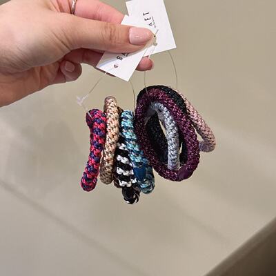 4.26韩国东大门baket发饰彩色编织粗绳头绳套组发圈组合