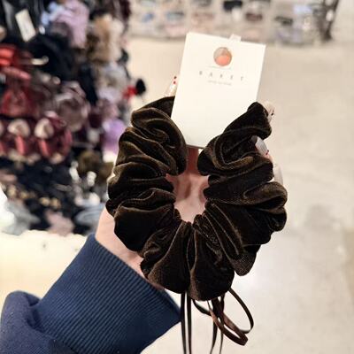 12.23韩国东大门baket发饰丝绒蝴蝶结丝带小肠发圈发绳售完不补