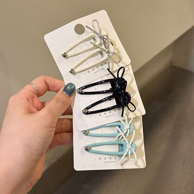 3.22韩国东大门baket发饰甜酷打结蝴蝶结简约可爱鸭嘴夹