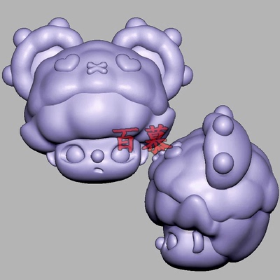 迪莫dimmo头三维立体图圆雕图STL文件雕刻机3D模型2841