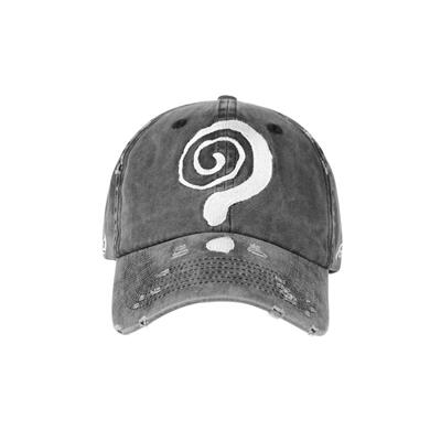 CGYYDS 三周年福利 做旧破坏棒球帽弯檐问号刺绣鸭舌帽显脸小