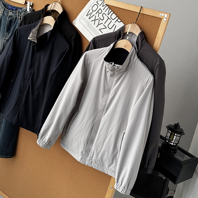 两面穿！捡漏好货外贸春秋季透气时尚休闲百搭立领夹克外套S10722