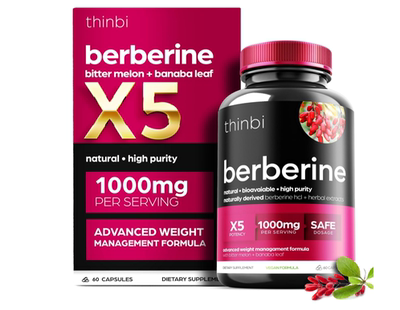 美国Artnaturals  Berberine 1000mg苦瓜和香蕉叶 胃肠道健康60粒