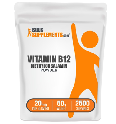 美国BulkSupplements.com甲基钴胺粉1% B12甲基钴胺素必需维生素