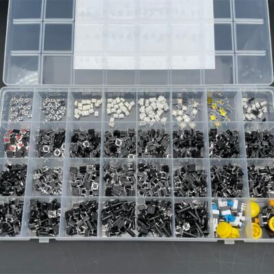 32种规格按键开关混合汽车遥控轻触按钮开关套件包盒贴片 620PCS