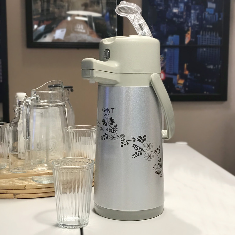 嘉特气压式热水瓶保温壶玻璃胆2.2L棋牌室麻将馆办公家用微瑕疵