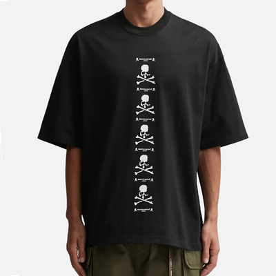 骷髅头印花短袖T恤男夏季宽松