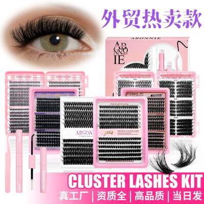 Segmented hot melt curling and thickening of false eyelashes