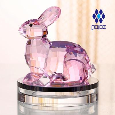 高档汽车摆件车内上品摆件水晶兔子饰十二生肖车装饰品女用载品车