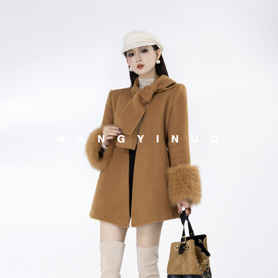 MD依诺【廊桥月夜】2025冬款设计感气质时尚保暖名媛短款毛呢外套